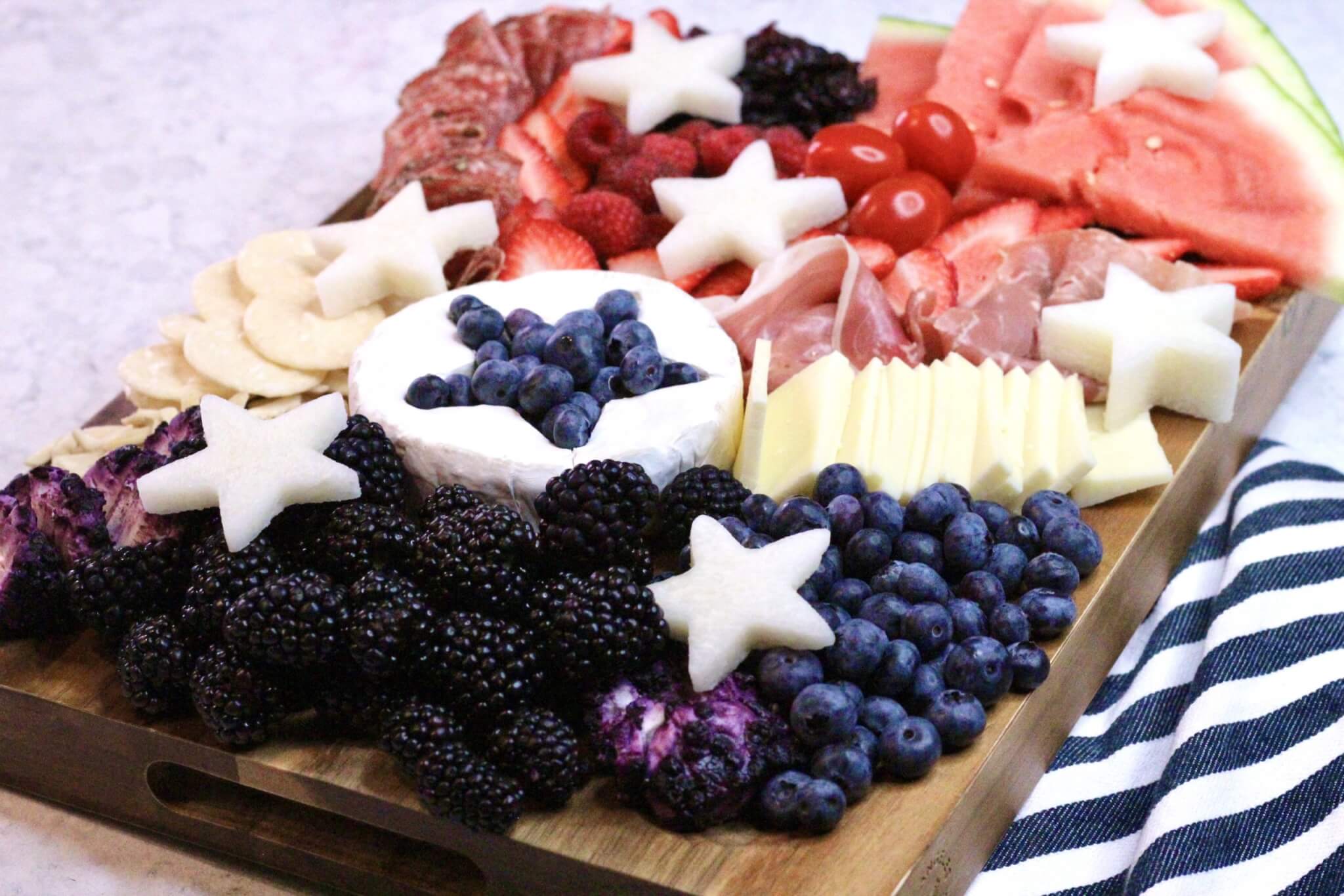 Red, White & Blue Charcuterie Board | Wish Farms Blueberry Recipes