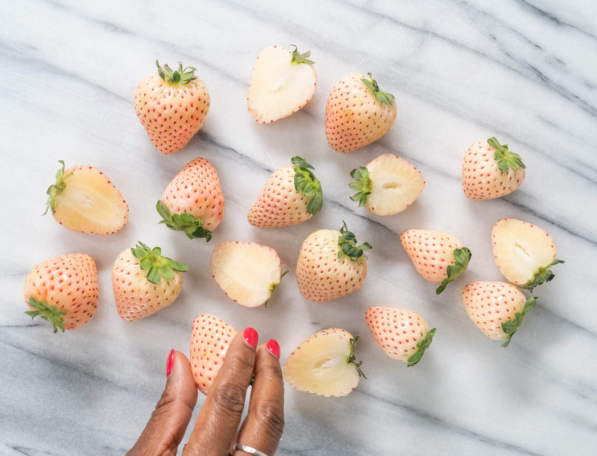 Tasting Wish Farms Pink-A-Boo® Pineberries - Wish Farms